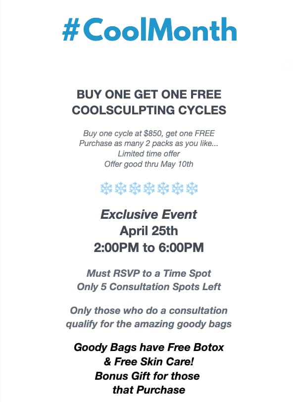 Coolsculpting Elite Promotion - Rejuvenate Austin - Austin’s Premier Medspa
